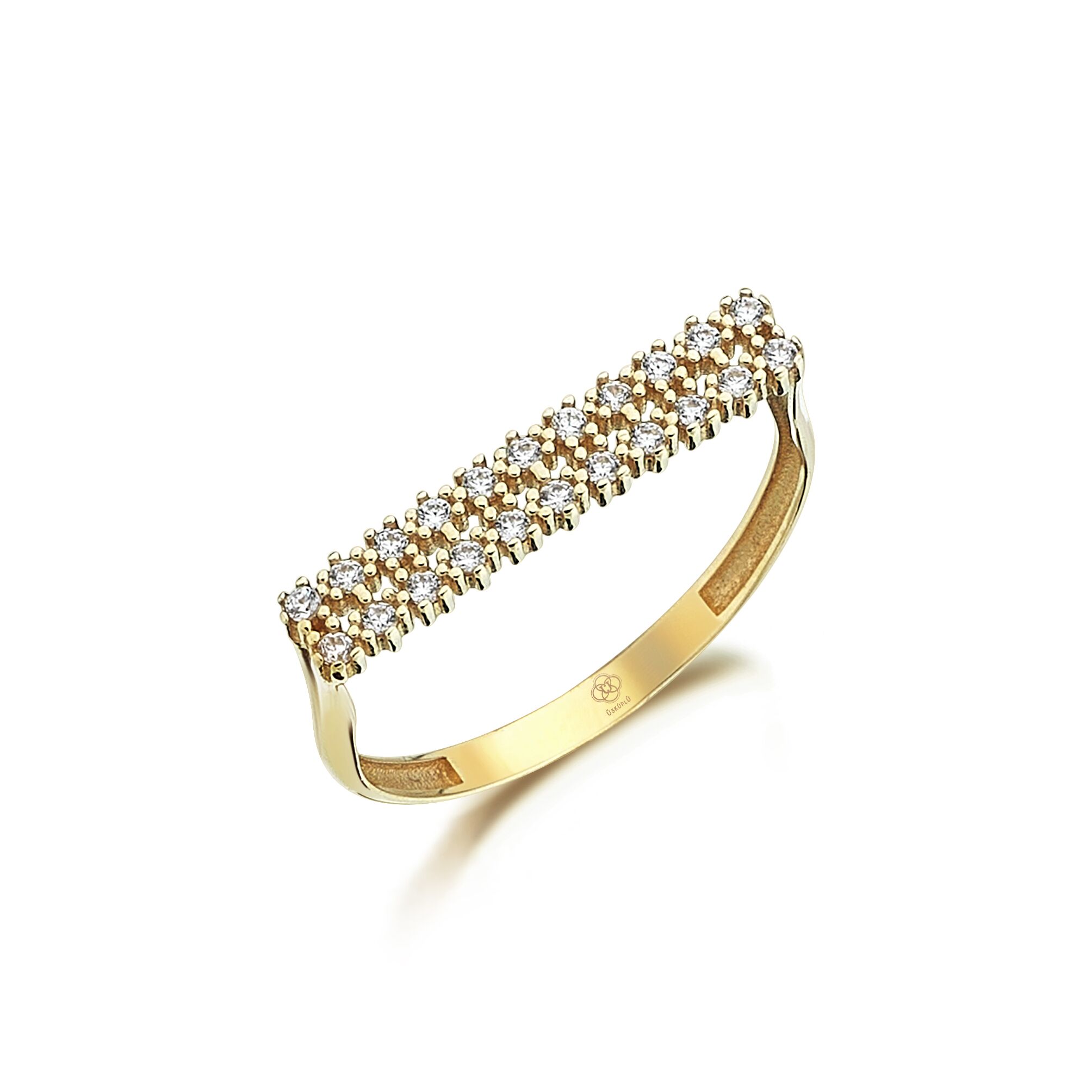 Crispy Lines Ring Pırlanta Yüzük Üsküplü 0.20 Karat Pırlanta Yüzük